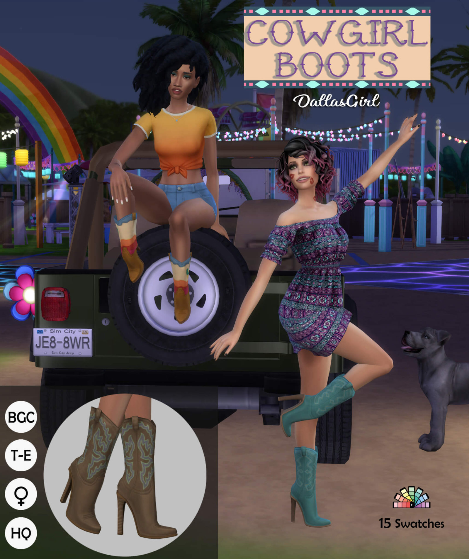 Sims 4 Cowgirl Boots - New Mesh - The Sims Book