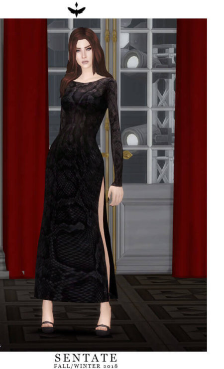Sims 4 SLIT DRESS - The Sims Book
