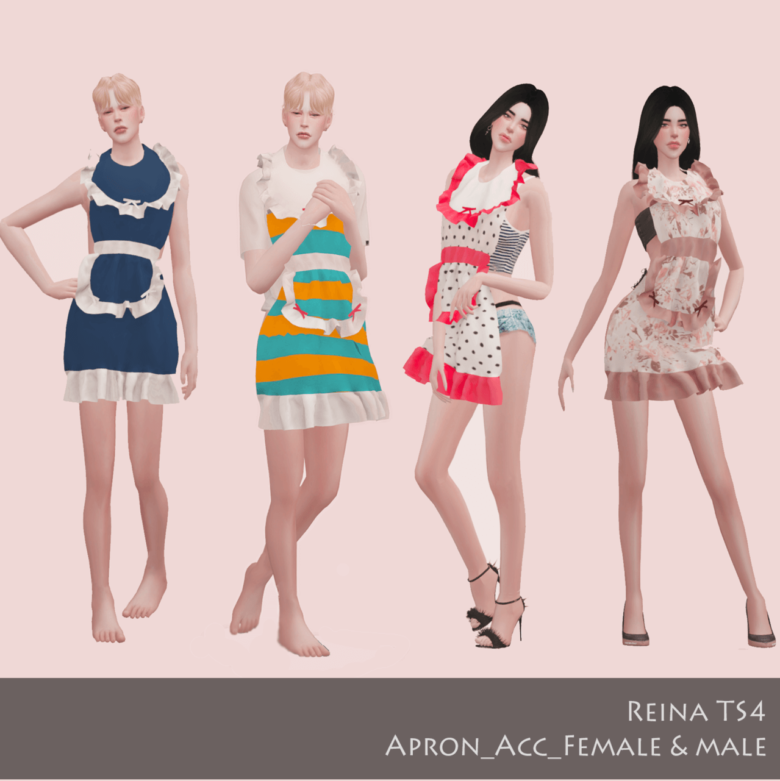 Sims 4 Reina Apron Female Male - The Sims Book