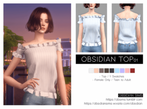 Sims 4 OBSIDIAN TOP 01 - The Sims Book