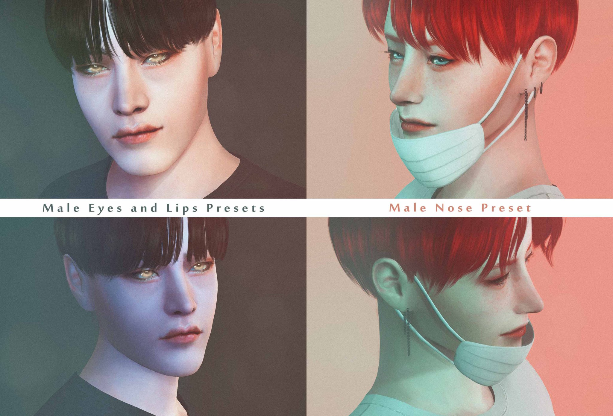 Sims 4 Male presets Set - The Sims Book